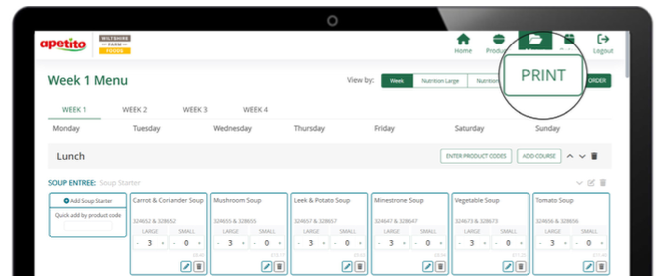Printing Temperature Logs, Kitchen Menus, Food Diaries